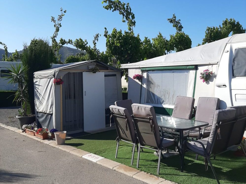 Adria Touring Caravan & Awning For Sale On Camping Raco Campsite In ...